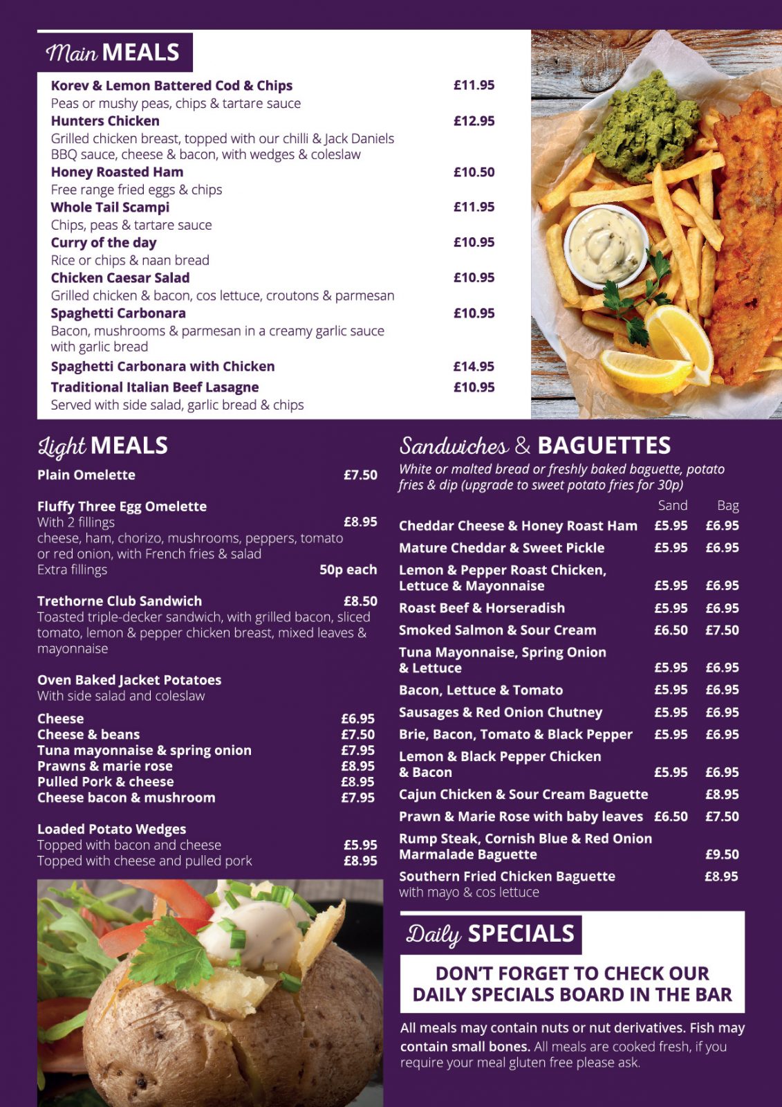 Main Menus - Trethorne Family Holidays